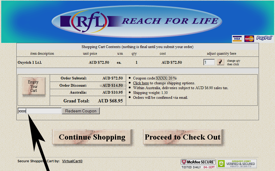 RFL rewards returning customers with a 20% discount